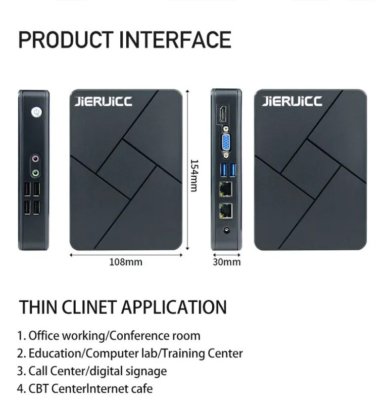 Thin Client Computer G9 Quad-core 2.0Ghz RAM2GB Flash 16GB - JIERUICC